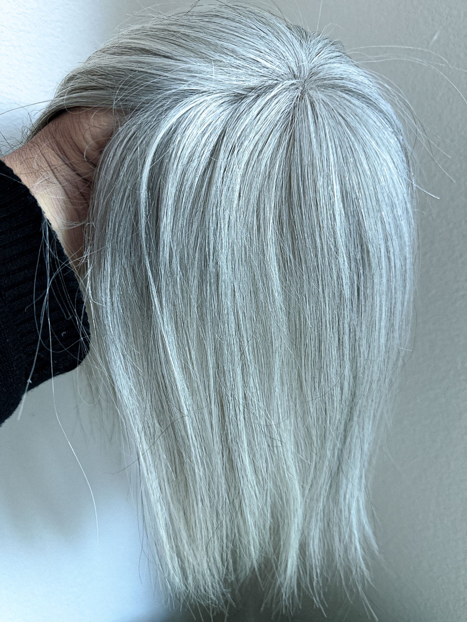 Light Grey Topper|Grey Hair Toppers for Thinning Hair – Apexhairs