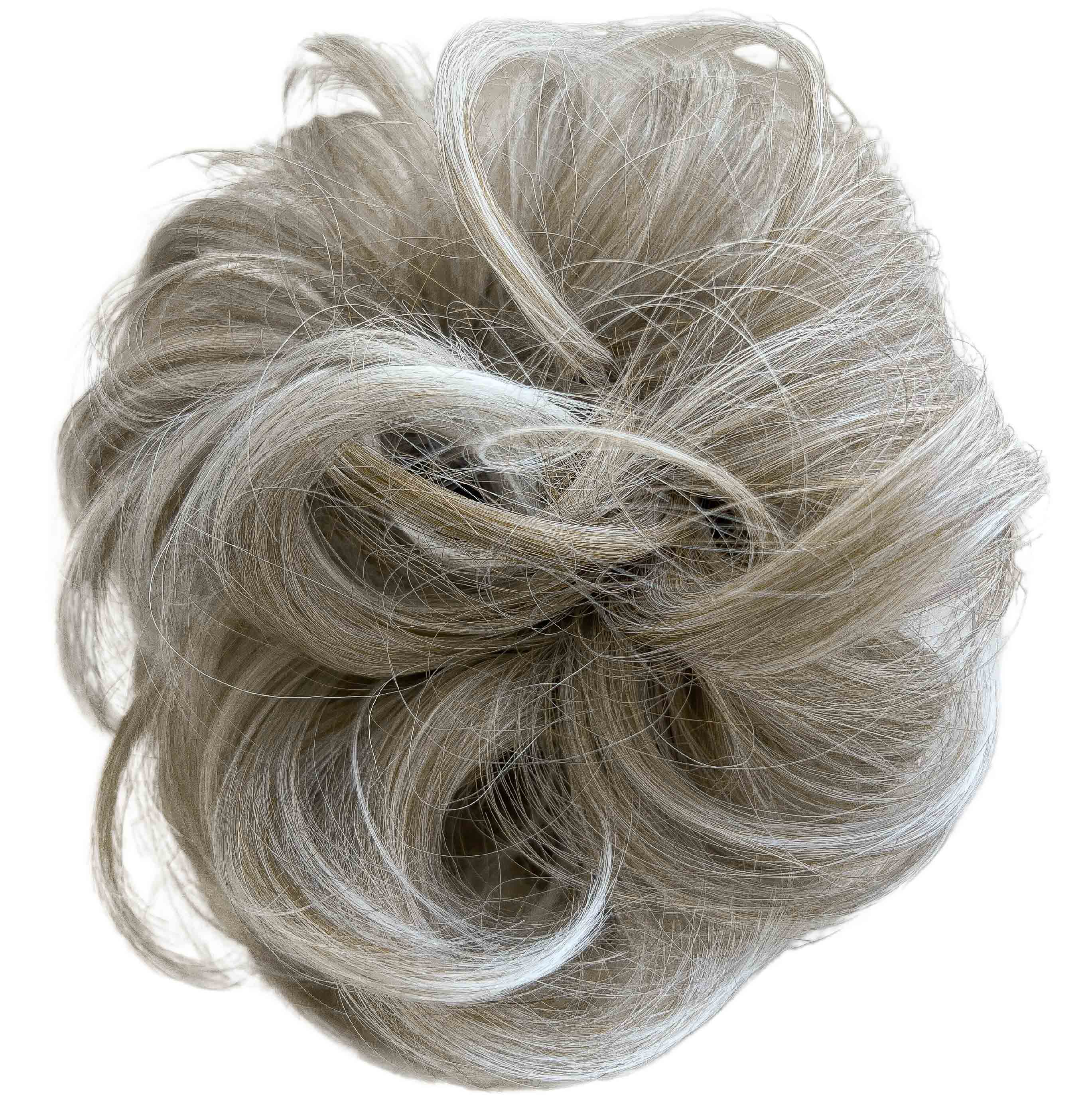 Achieve Effortless Elegance with a Grey Messy Bun Hair Piece – Apexhairs