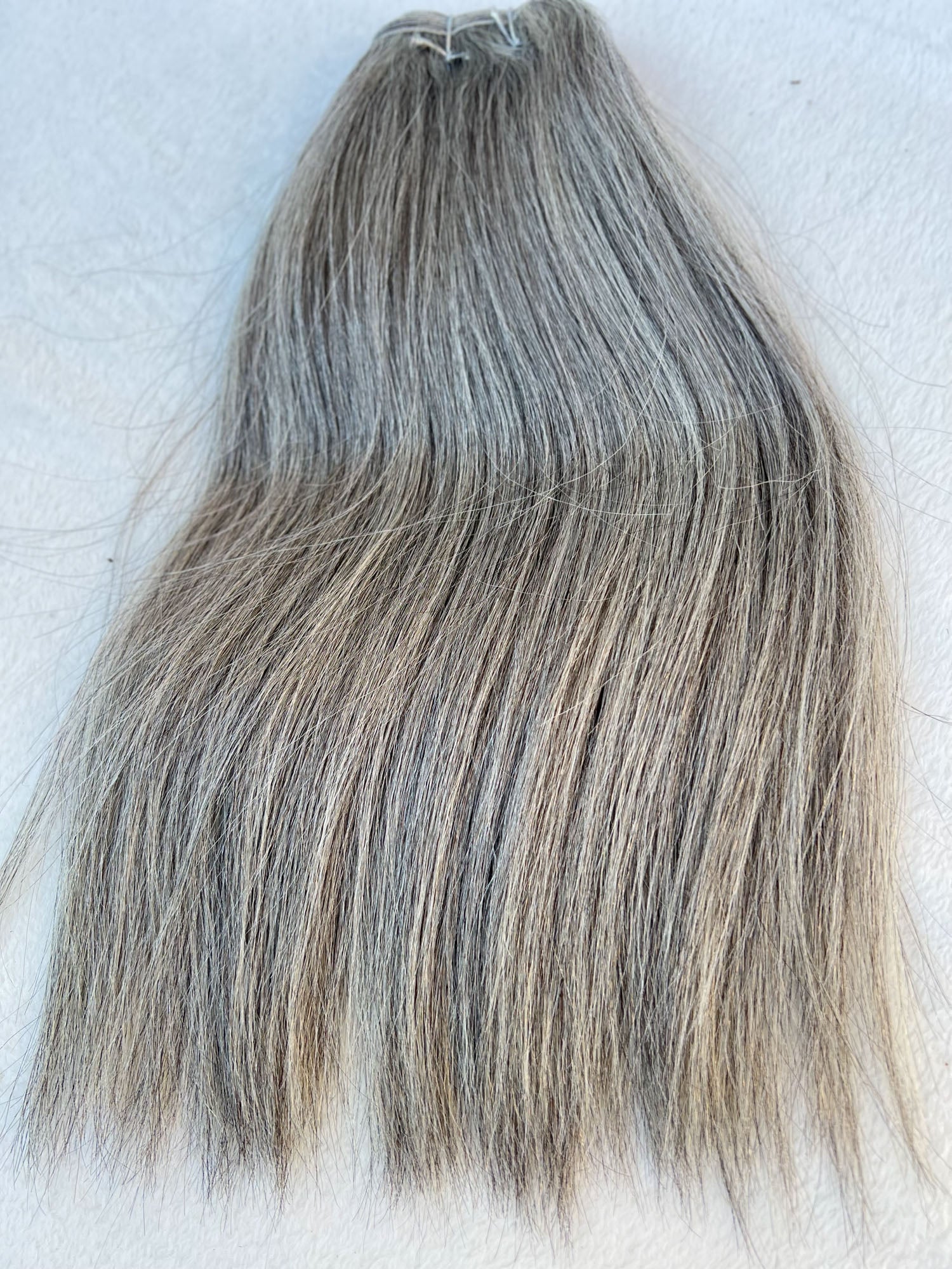 Grey Hair Extensions Weft Light Grey Human Hair Color #51 – Apexhairs