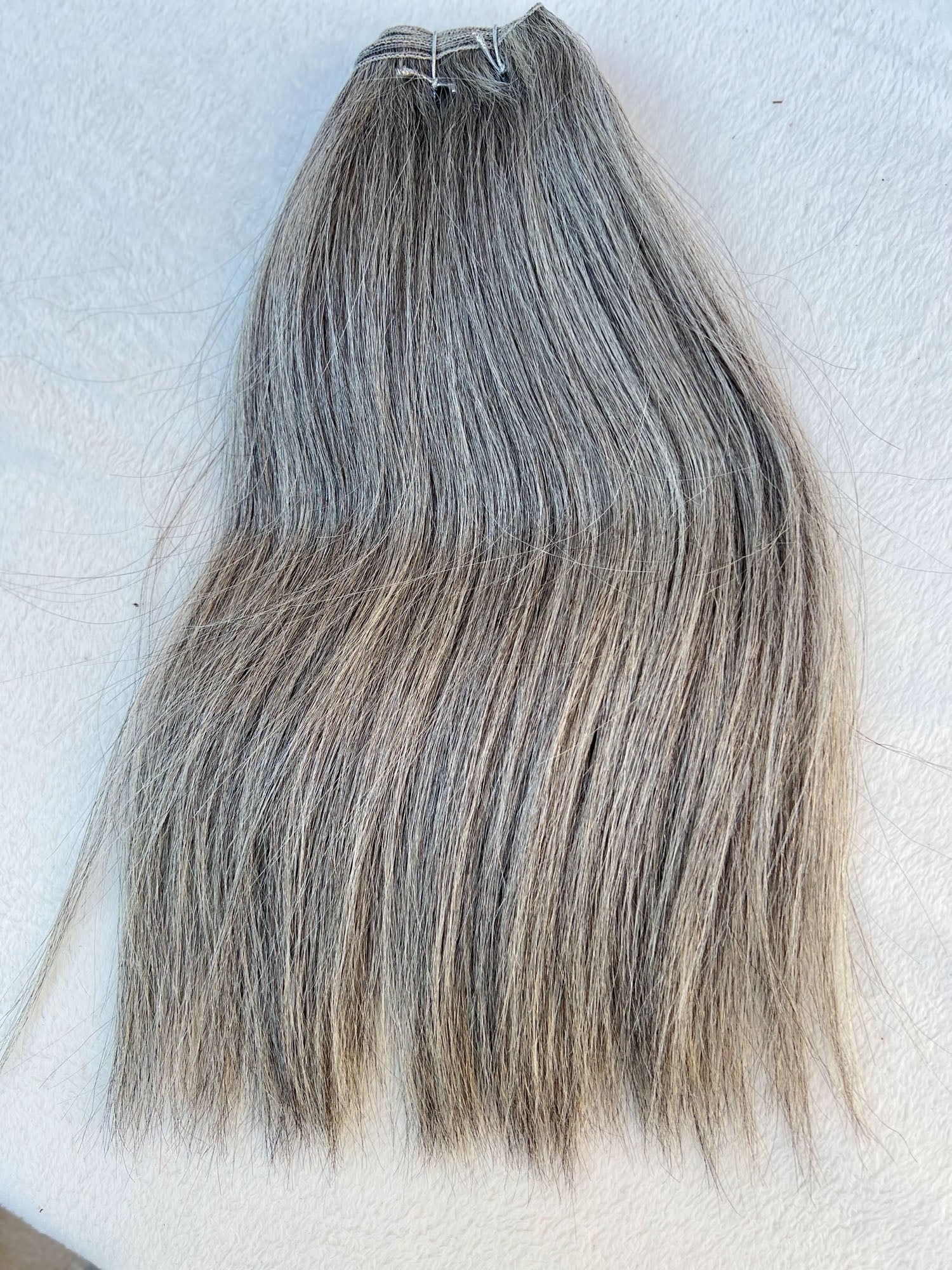 Grey Hair Extensions Weft Light Grey Human Hair Color #51 – Apexhairs