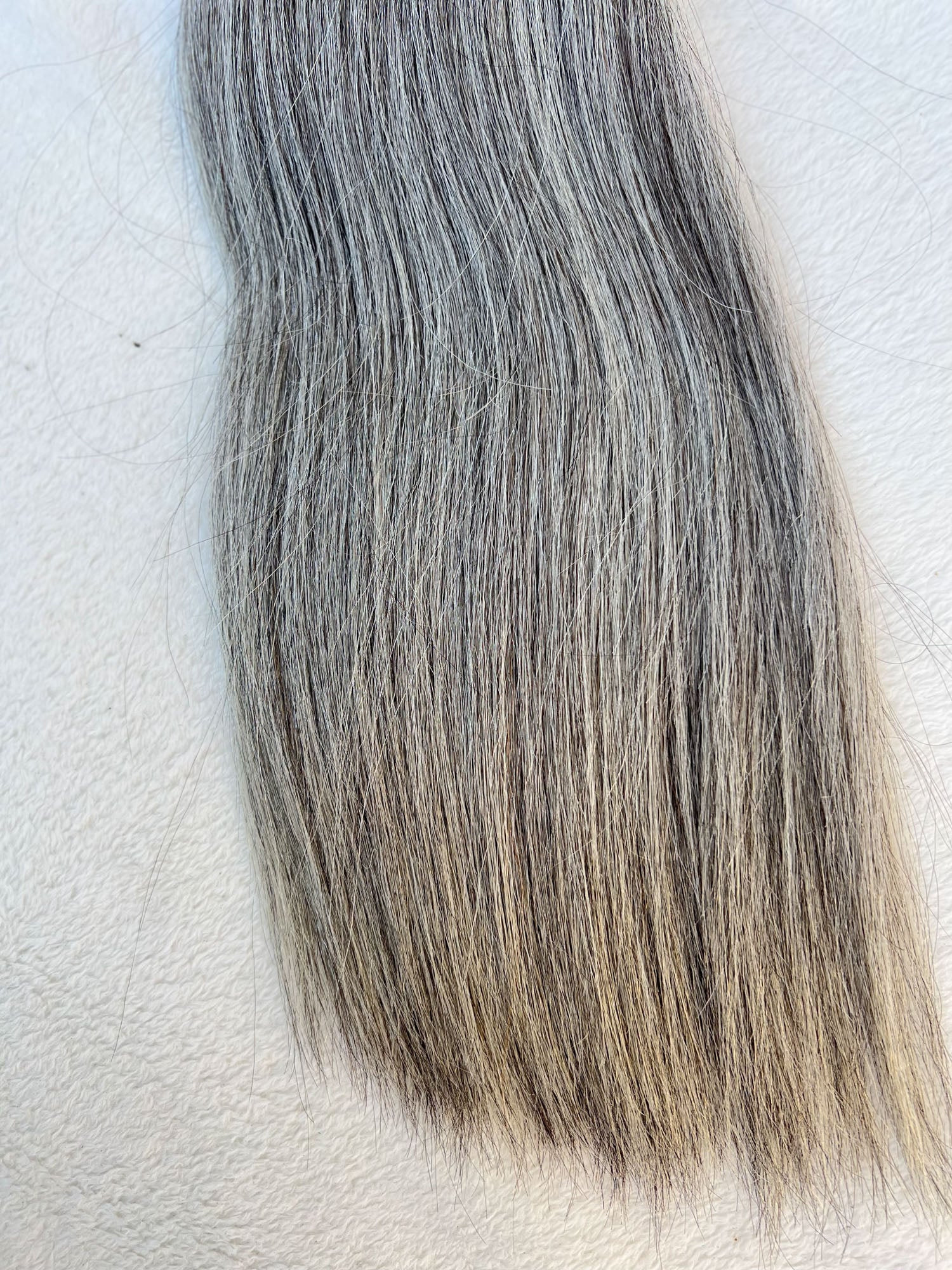 Grey Hair Extensions Weft Light Grey Human Hair Color #51 – Apexhairs