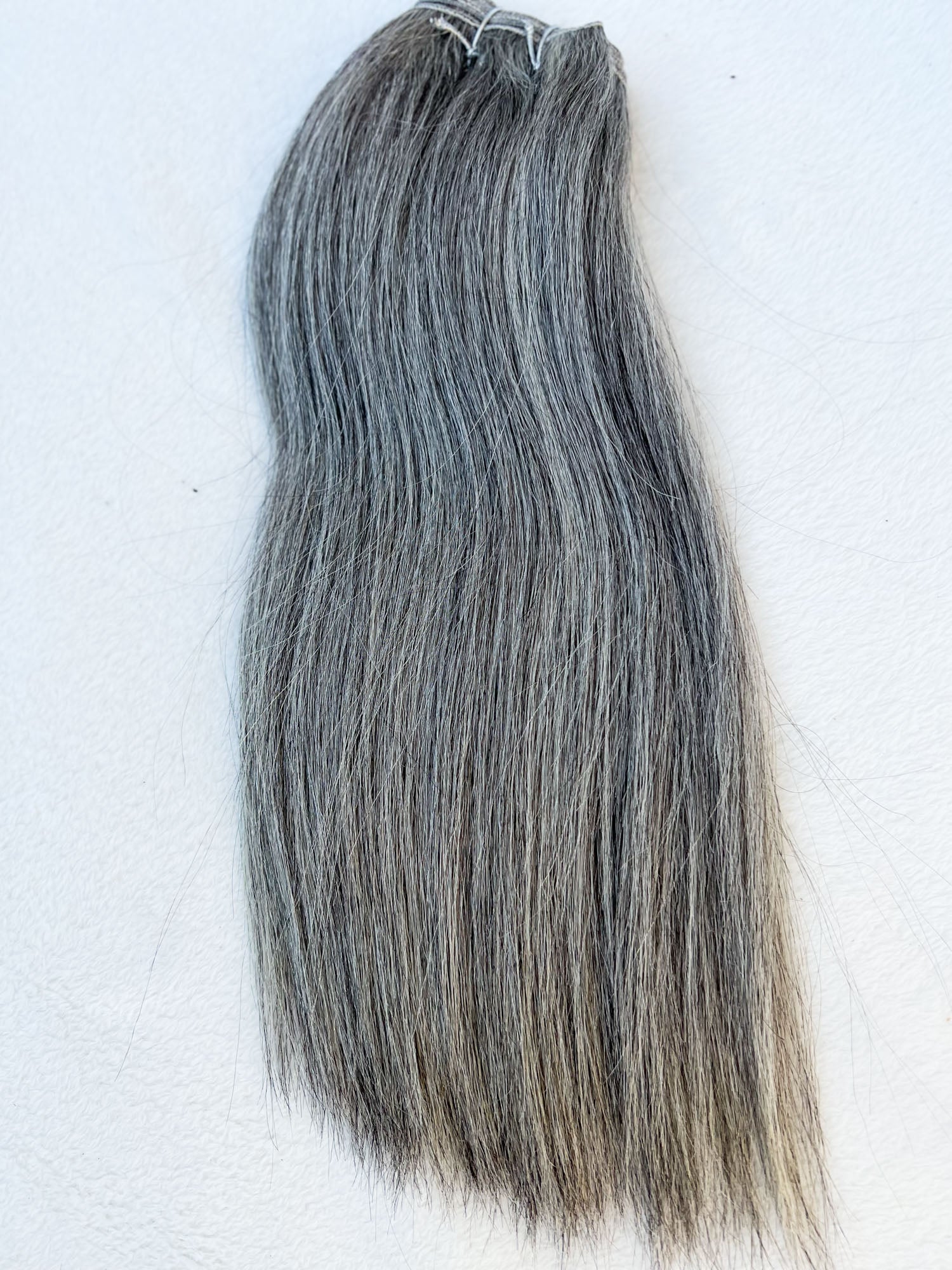 Grey Hair Extensions Weft Light Grey Human Hair Color #51 – Apexhairs