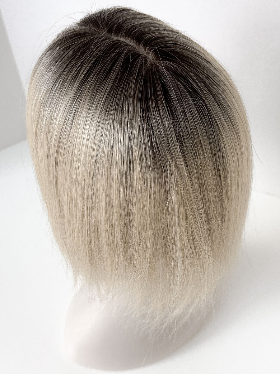 Rooted Blonde Hair Topper|Women Hair Toppers with Natural Part With Ba ...