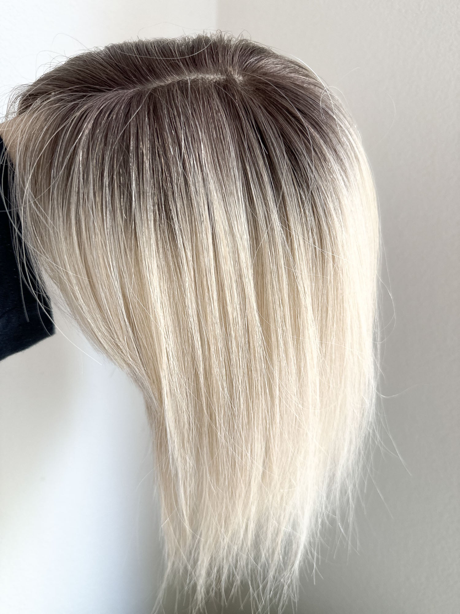 Rooted Blonde Hair Topper|Women Hair Toppers with Natural Part With Ba ...