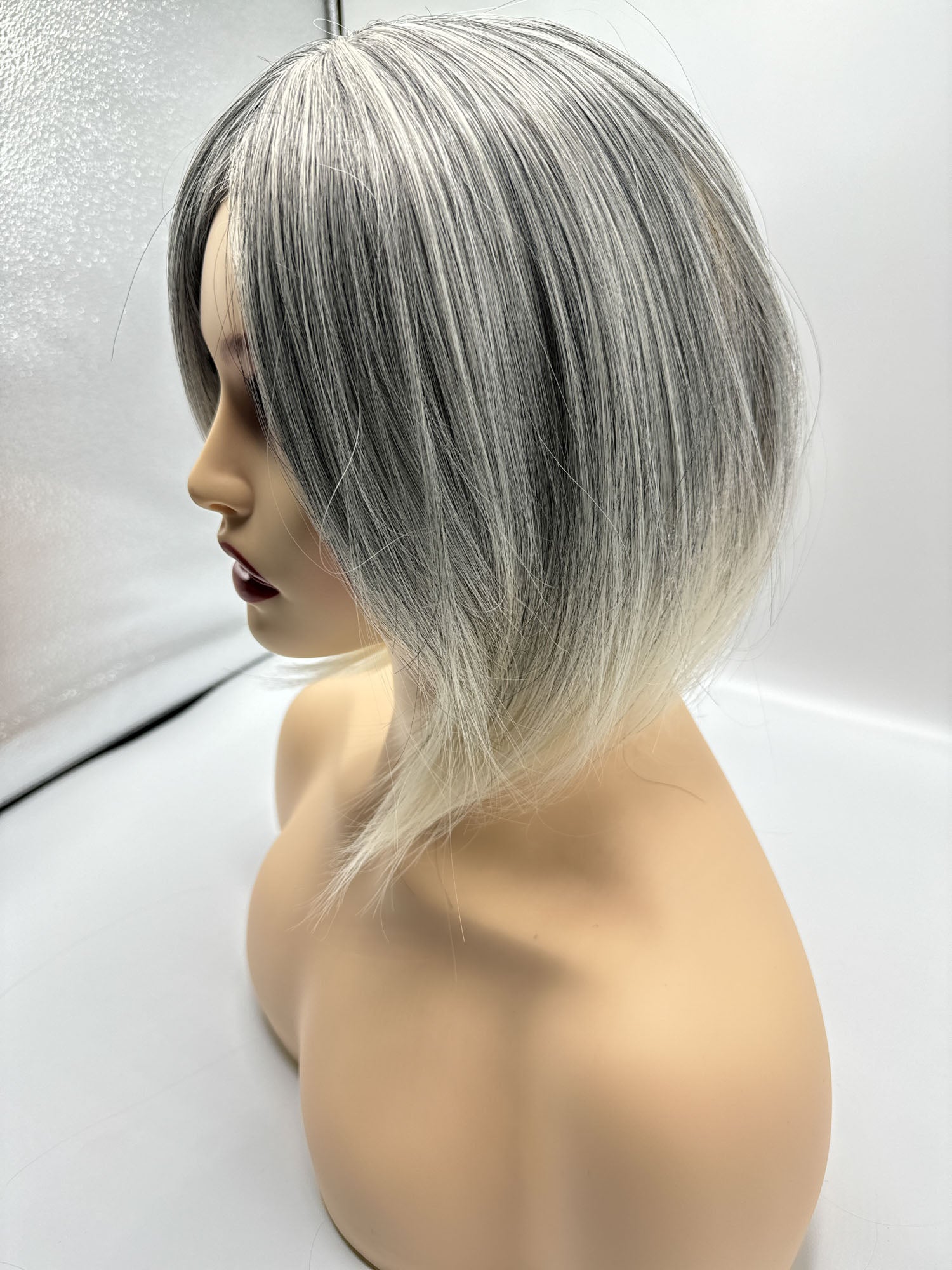 Gray Hair Toppers for Woman|White Blonde Silver Topper – Apexhairs