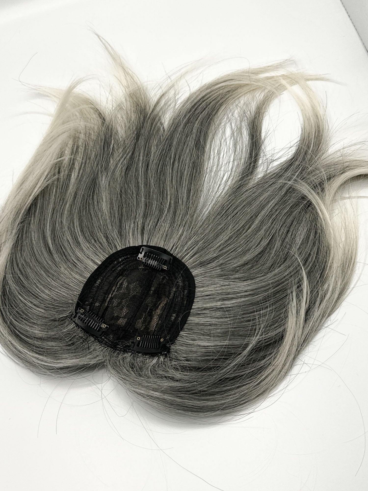 Gray Hair Toppers for Woman|White Blonde Silver Topper – Apexhairs