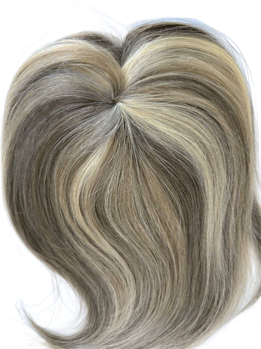 Hair Topper for Thinning Crown |Crown Topper Brown Blonde Mix Hair ...