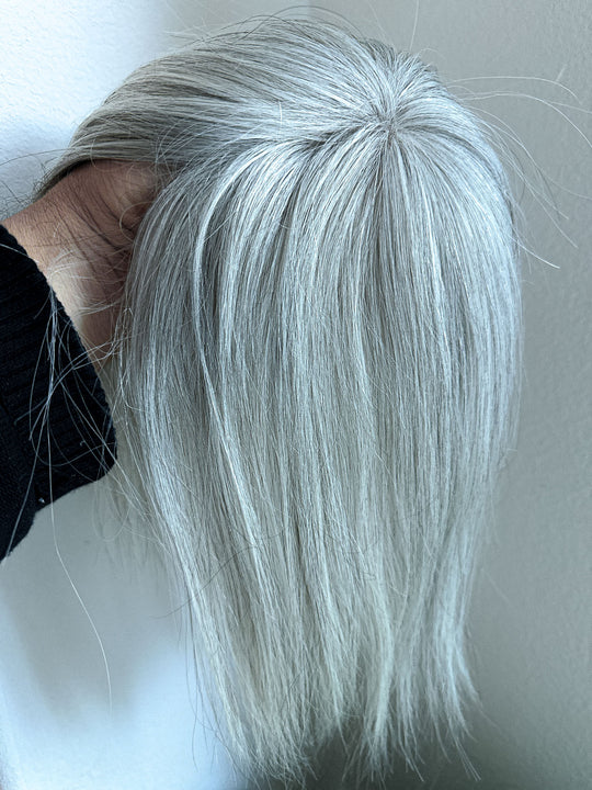 Light Grey Topper|Grey Hair Toppers for Thinning Hair – Apexhairs
