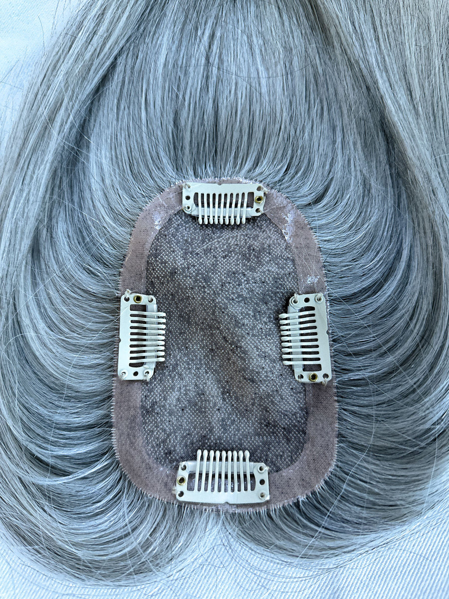 Light Grey Topper|Grey Hair Toppers for Thinning Hair – Apexhairs