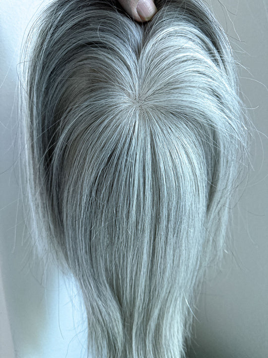Light Grey Topper|Grey Hair Toppers for Thinning Hair – Apexhairs