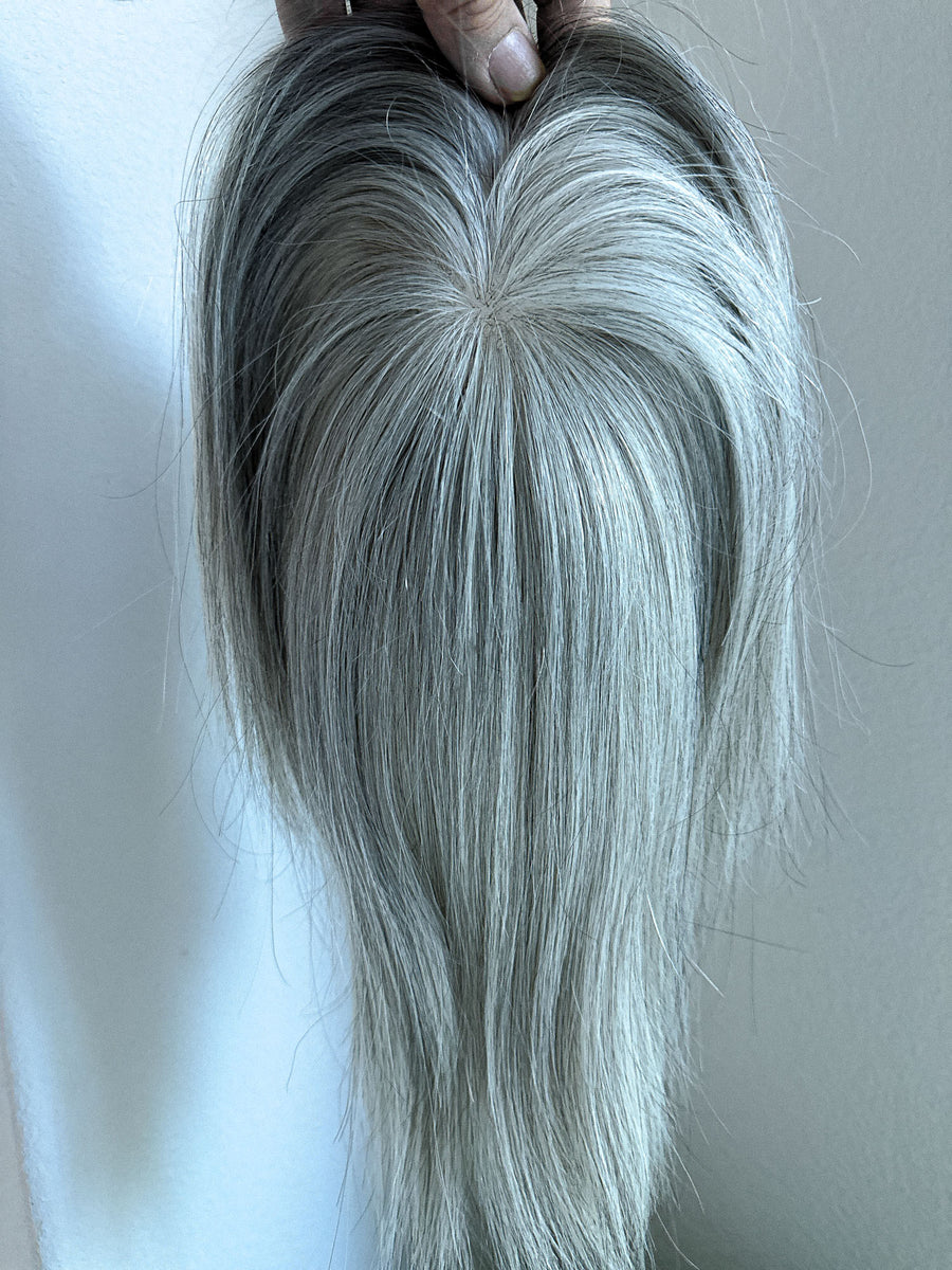 Light Grey Topper|Grey Hair Toppers for Thinning Hair – Apexhairs