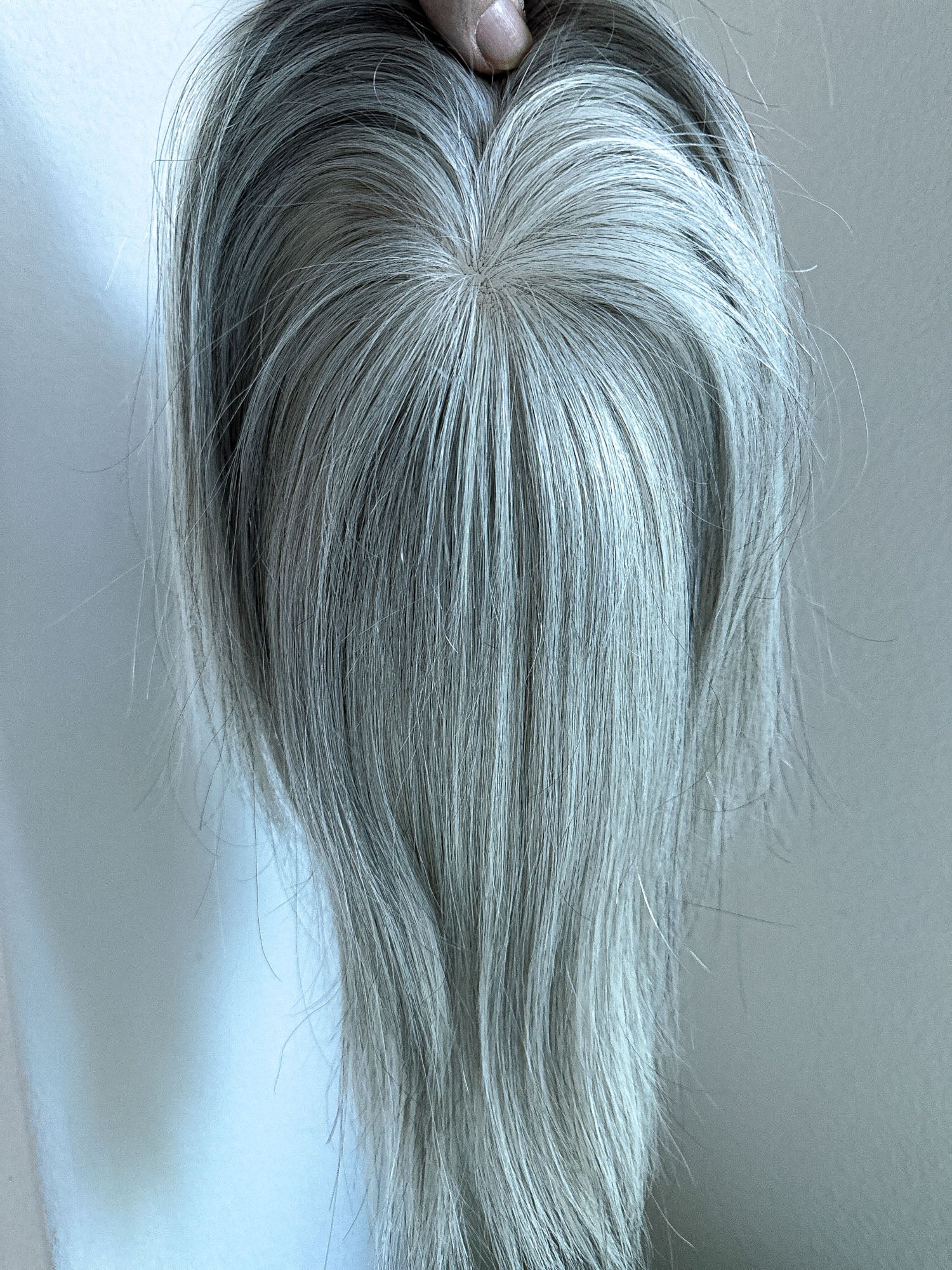 Light Grey Topper|Grey Hair Toppers for Thinning Hair – Apexhairs