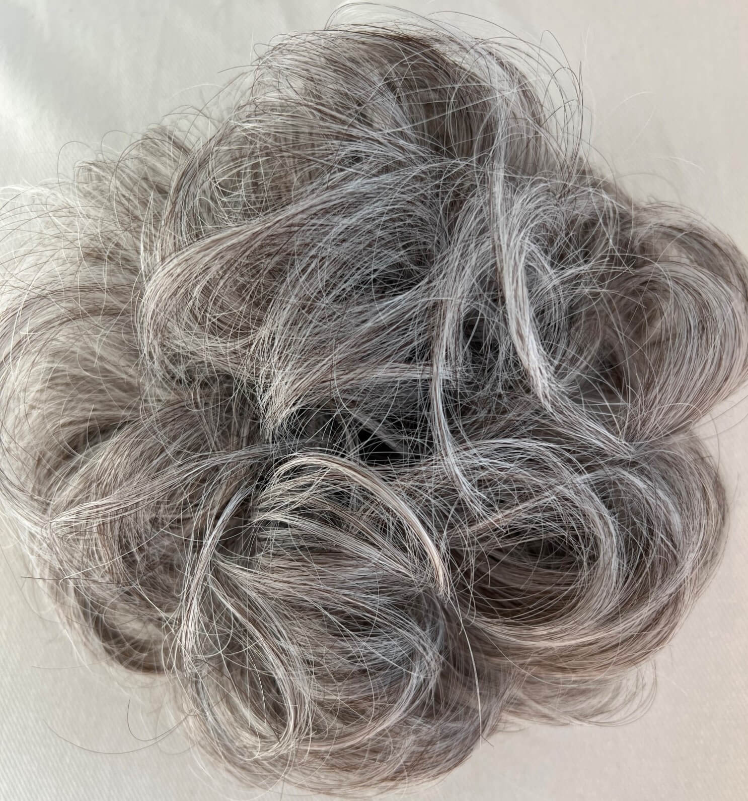 Grey Hairpieces Mix with Black Hair| Hair Piece for Bun – Apexhairs