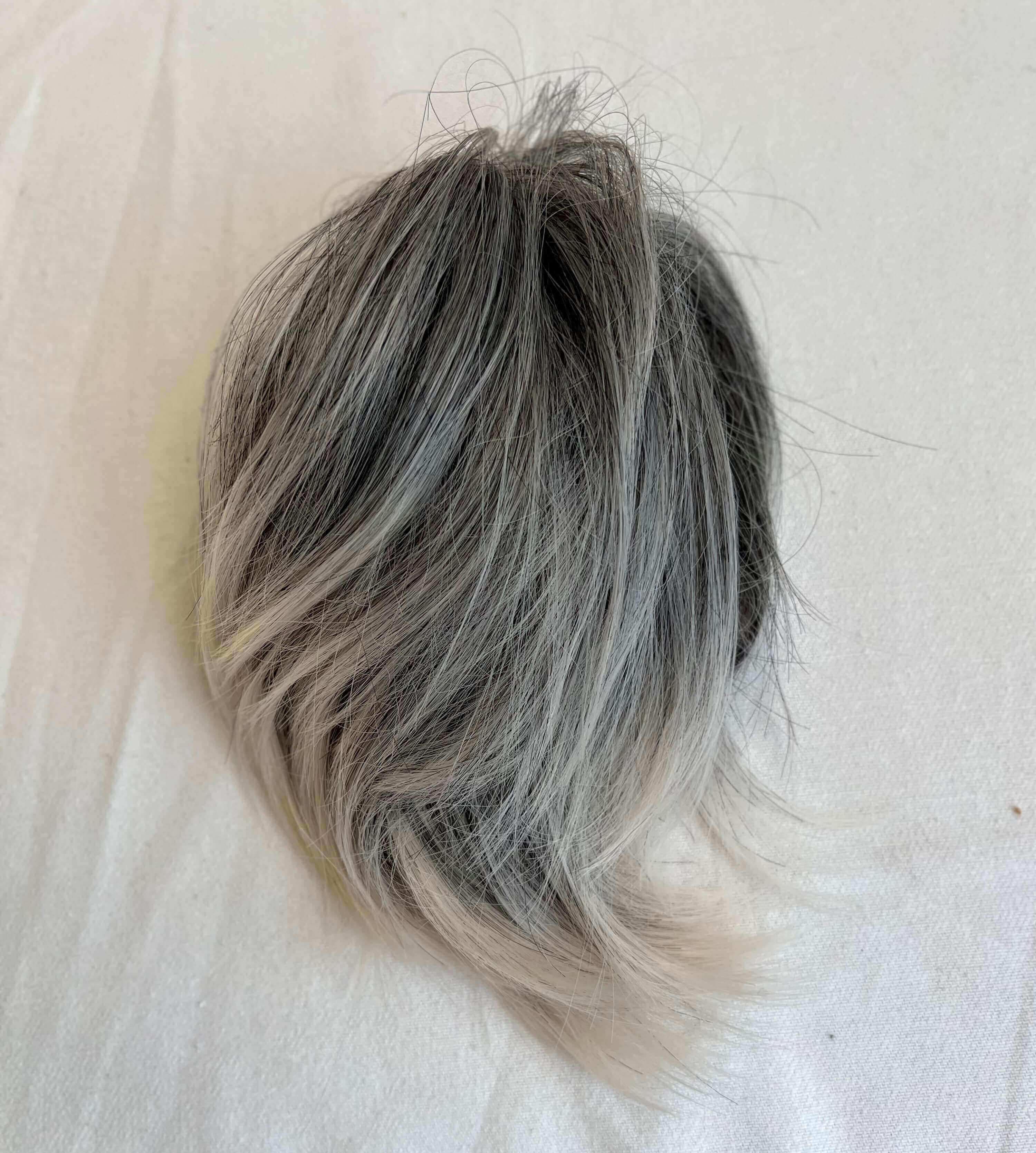 Messy Bun Hairpiece Mix Grey Hair Scrunchie Bun Hairpiece – Apexhairs